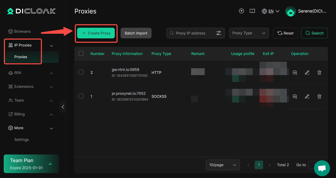 127.0.0.1 Proxy Configuration - dicloak