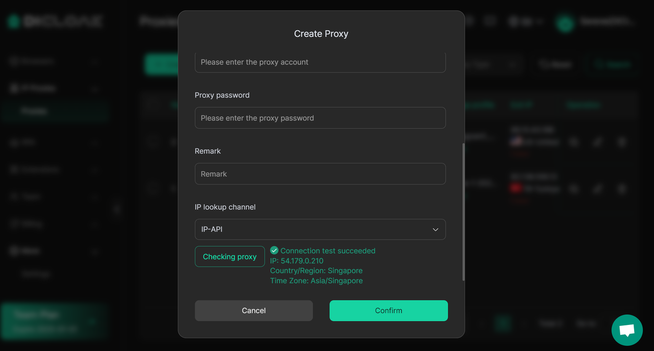 127.0.0.1 Proxy Configuration - dicloak