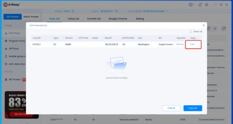127.0.0.1 Proxy Configuration - dicloak