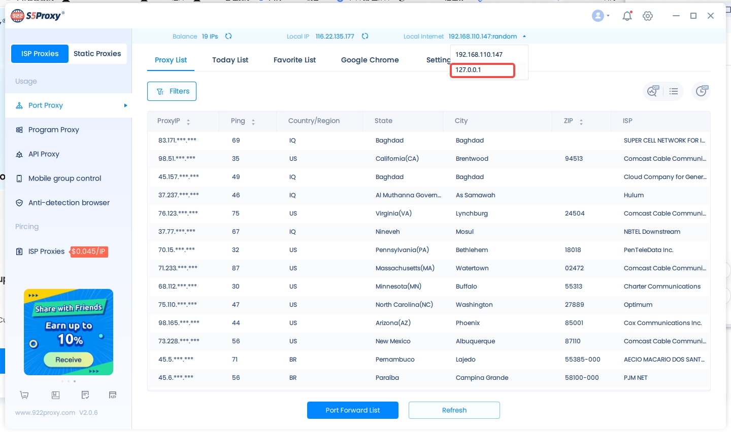 127.0.0.1 Proxy Configuration - dicloak