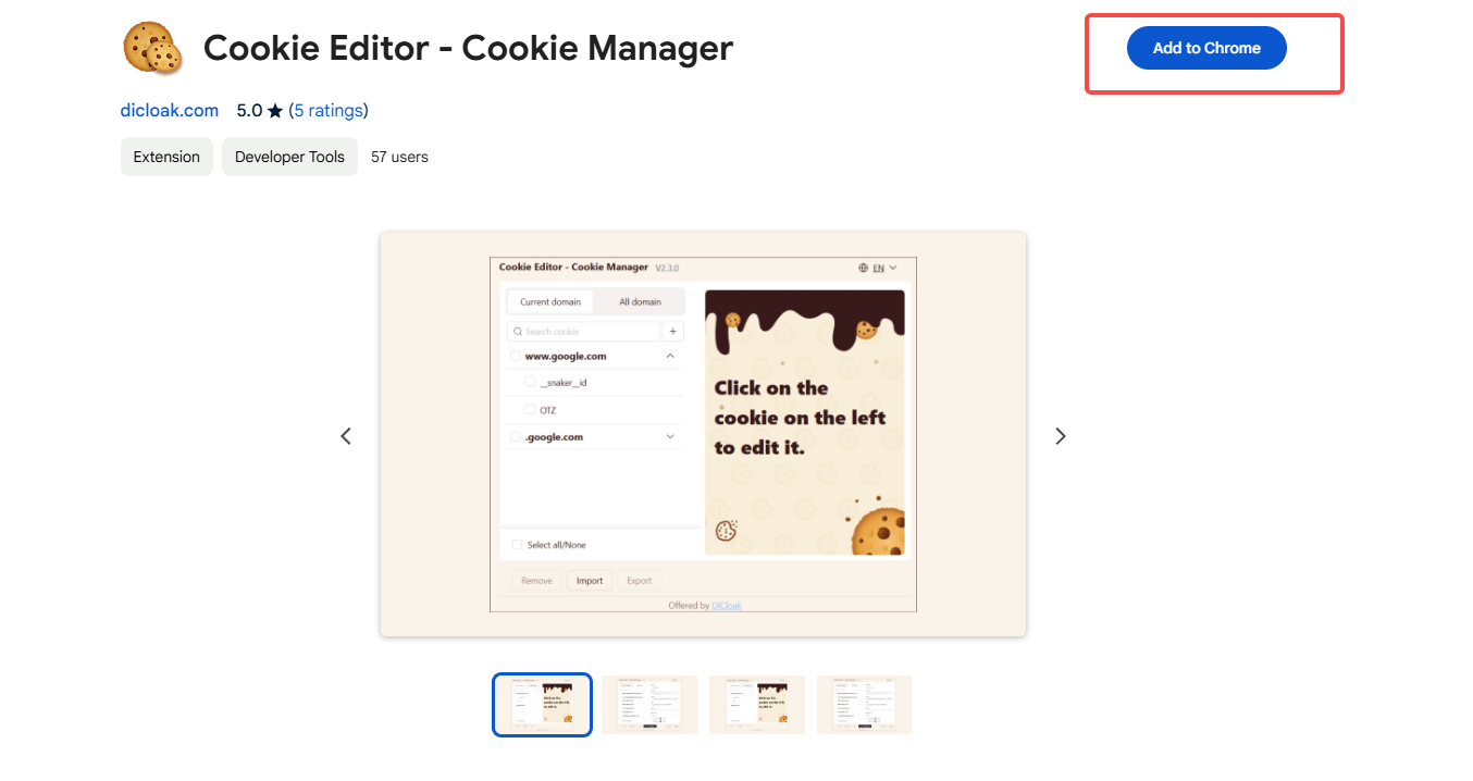 Create Profile – Cookies Import and Export - dicloak