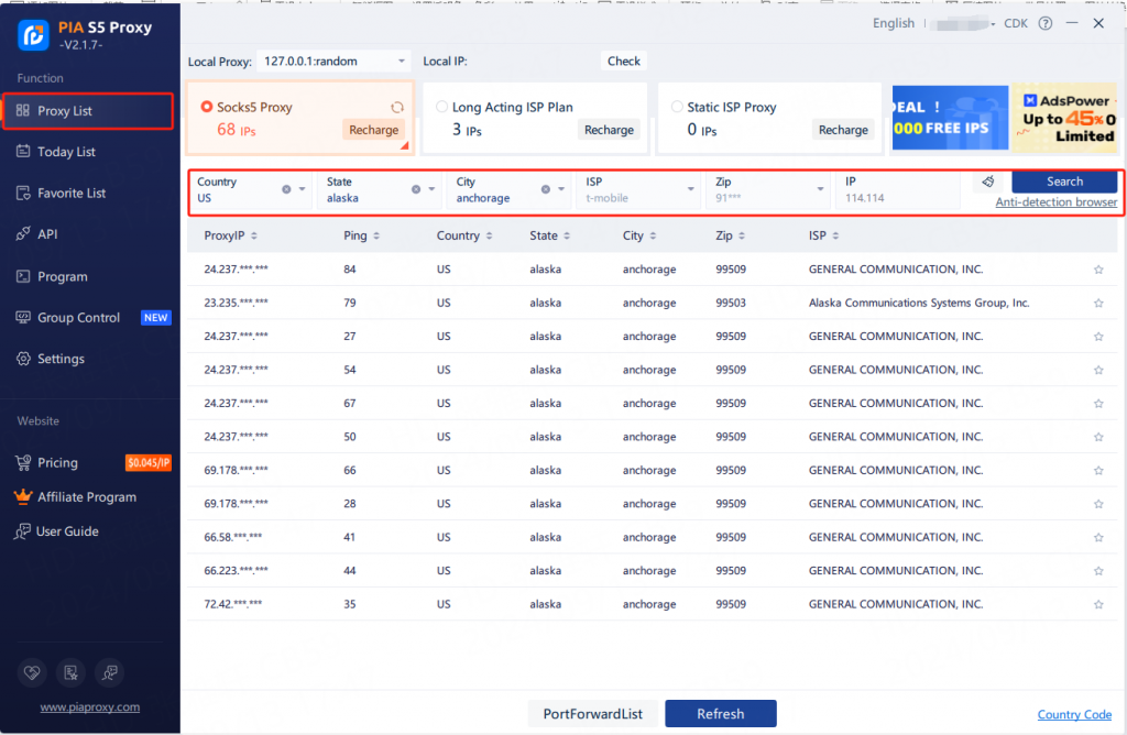 Configuring PIA S5 Proxy - dicloak