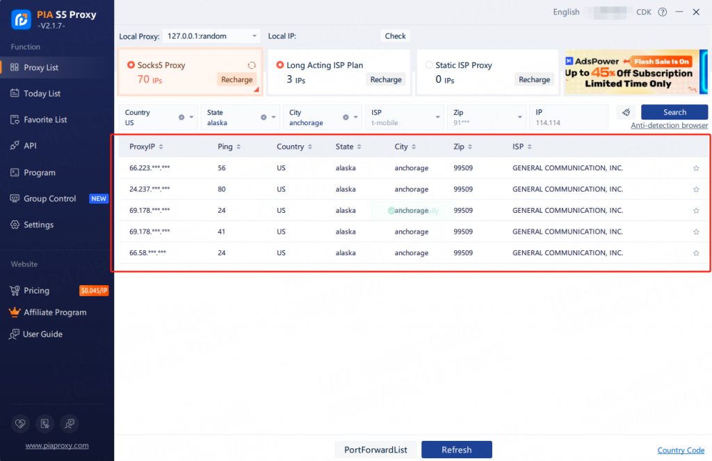 Configuring PIA S5 Proxy - dicloak
